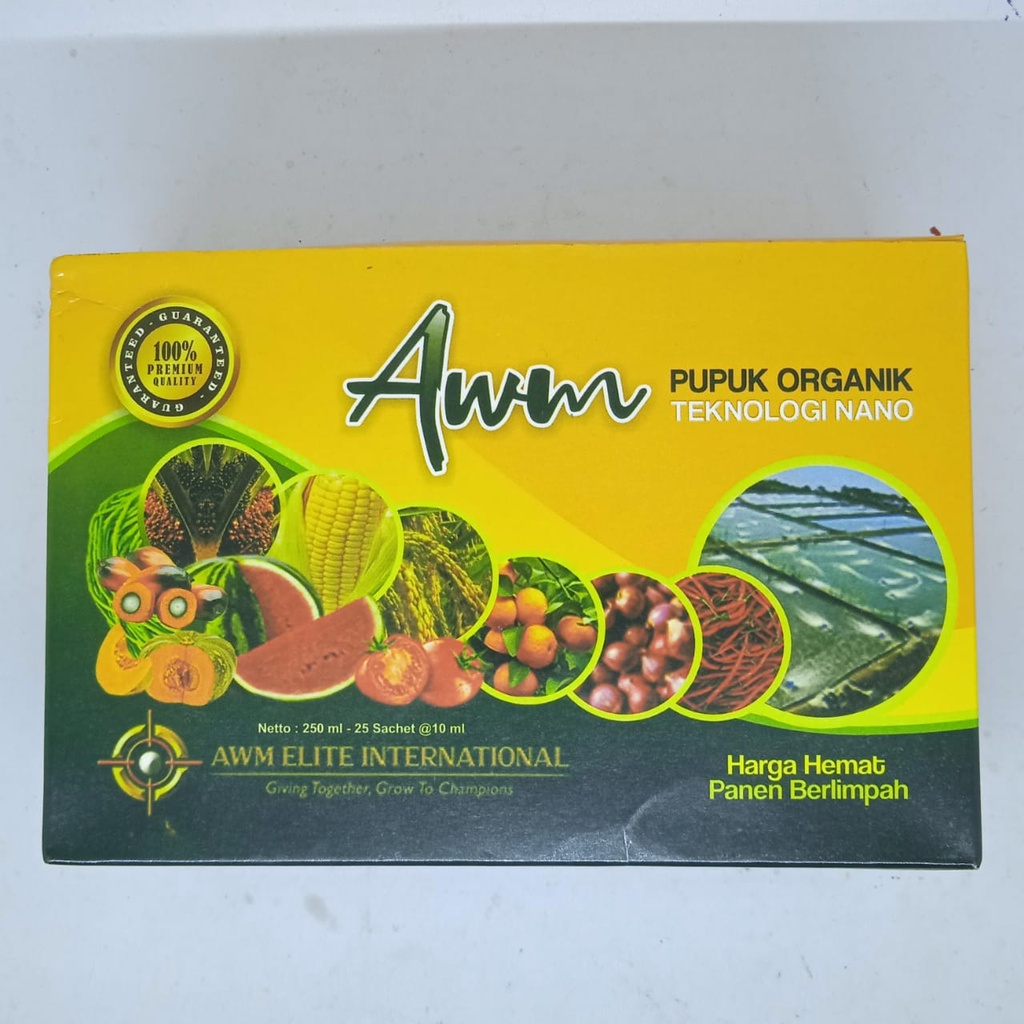 Jual AWM pupuk organik teknologi nano harga 1 box isi 25 sachet@10ml ...