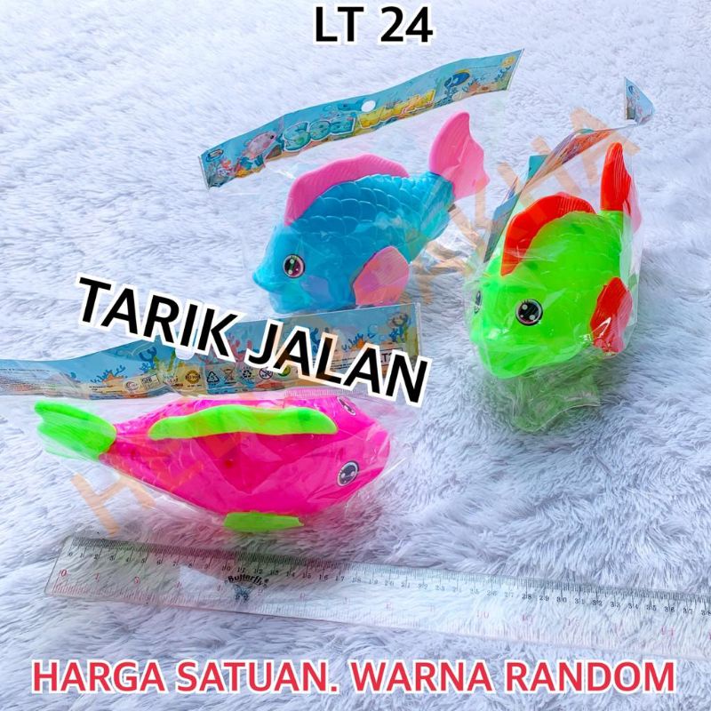 Jual MAINAN LT 24 IKAN IKANAN TARIK JALAN MELUNCUR WARNA WARNI LUCU ...