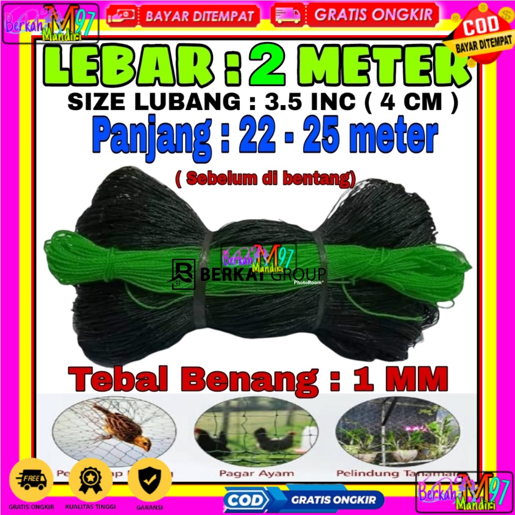 Jual Jaring Pagar Ayam 2 meter / Jaring Serbaguna /Jaring Kandang ...