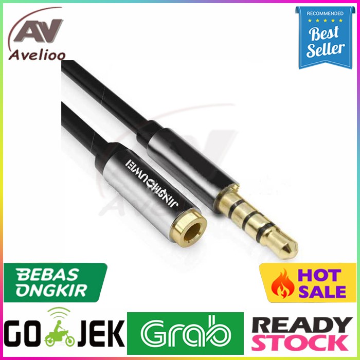 Jual Kabel Aux Audio Extension 3.5mm Male to Female - Kabel TRRS - Kabel Jack - 2 Meter | Shopee ...