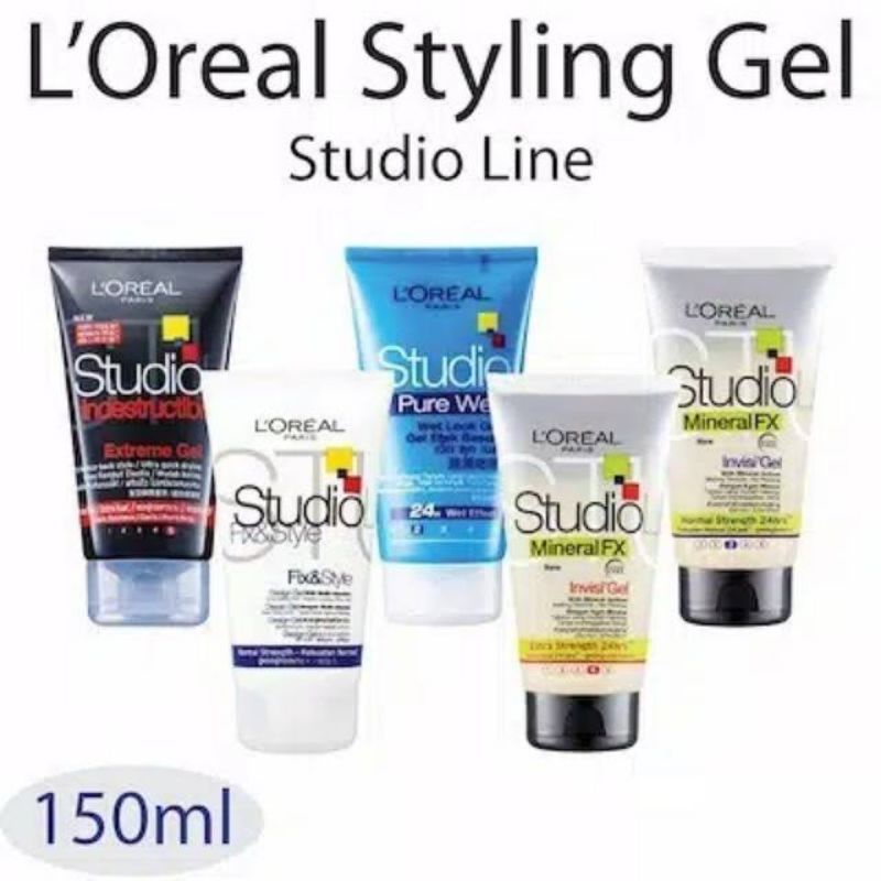 Jual Loreal Paris Studio Line Hair Styling Gel 150ml | Shopee Indonesia
