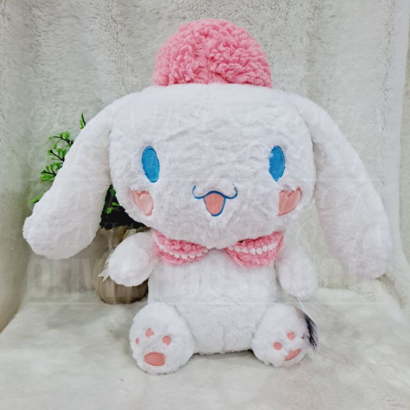 Jual Boneka Cinnamoroll Topi Bulat Pink L Boneka Cinnamoroll Kerah ...