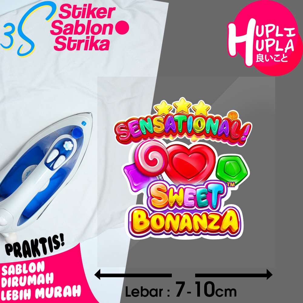 Jual Stiker Sablon Setrika Full Sensational Sweet Bonanza Sticker ...