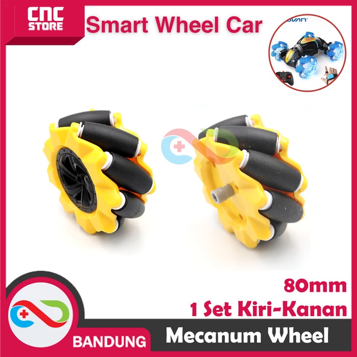 Jual MECANUM WHEEL RODA ROBOT OMNI-DIRECTIONAL OMNI WHEEL 80MM SMART ...