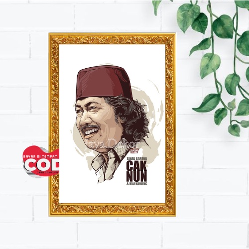 Jual POSTER KAYU KH MUHAMMAD AINUN NADJIB POSTER CAK NUN POSTER NAHDLATUL ULAMA NU POSTER HABIB ...