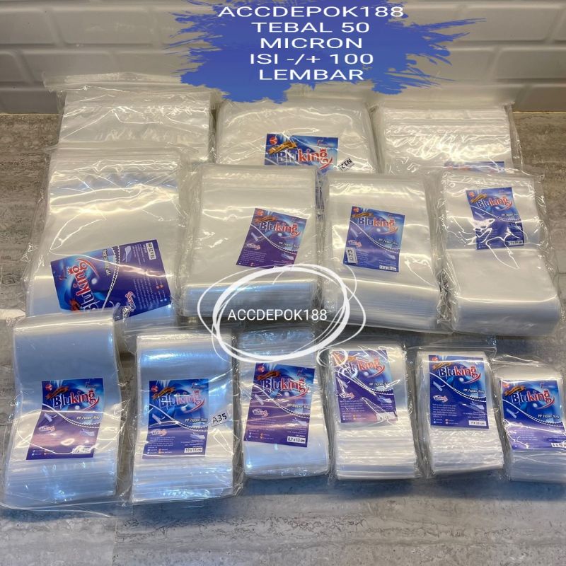 Jual PLASTIK PP KLIP SNACK ZIPLOCK 11x17 CM MEREK BLUKING ISI 100 ...