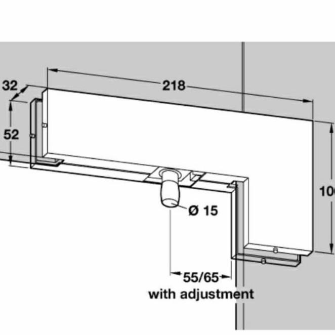 Jual Dekkson Pt40 Patch Fitting For Glass Door / Penjepit Kaca Pistol L ...