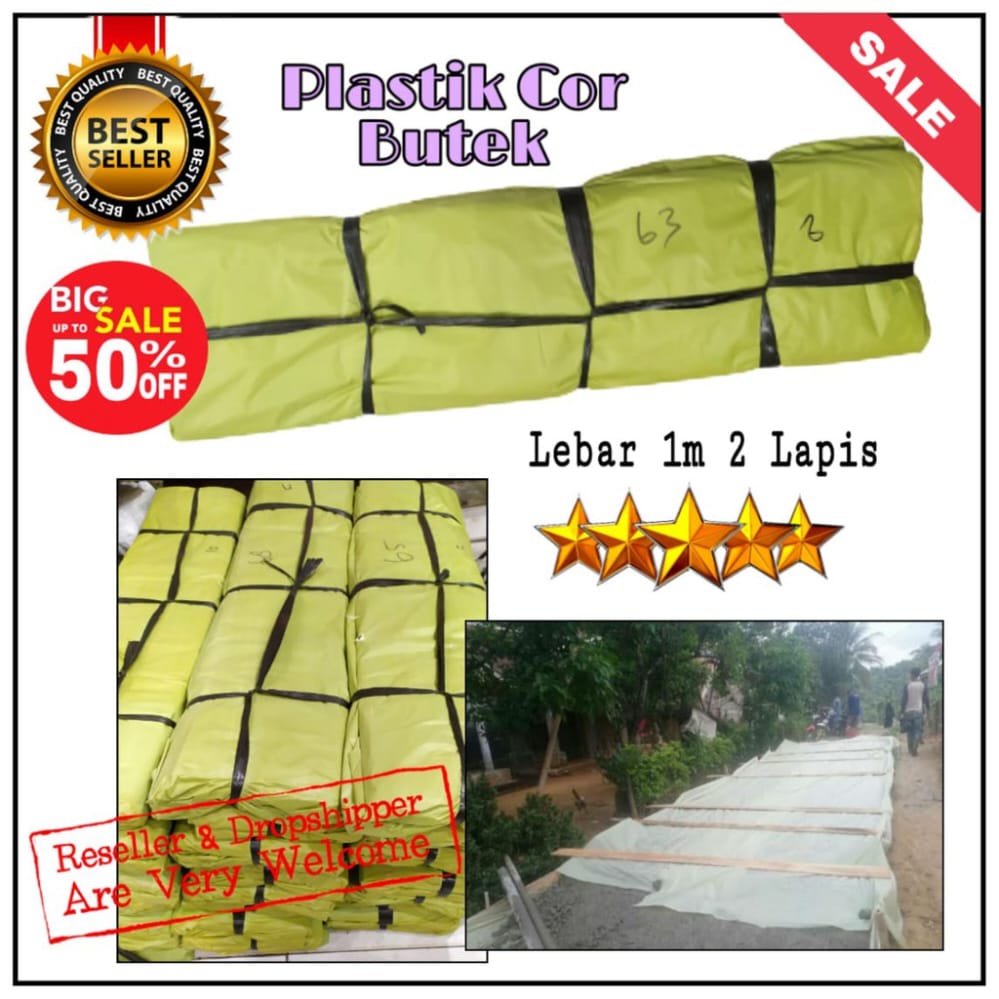 Jual Plastik Cor Hijau Butek Bangunan Proyek Lebar 1 Meter - Per Roll ...
