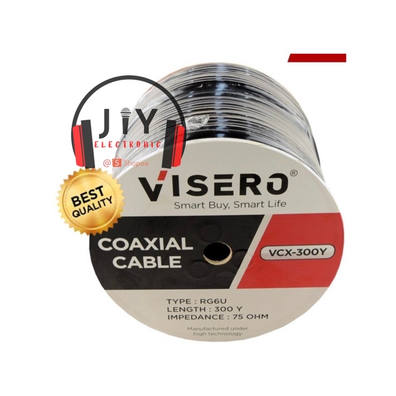 Jual Kabel Parabola Kabel Coaxial RG6 RG6U RG 6U 750 ohm 300 Yard ...