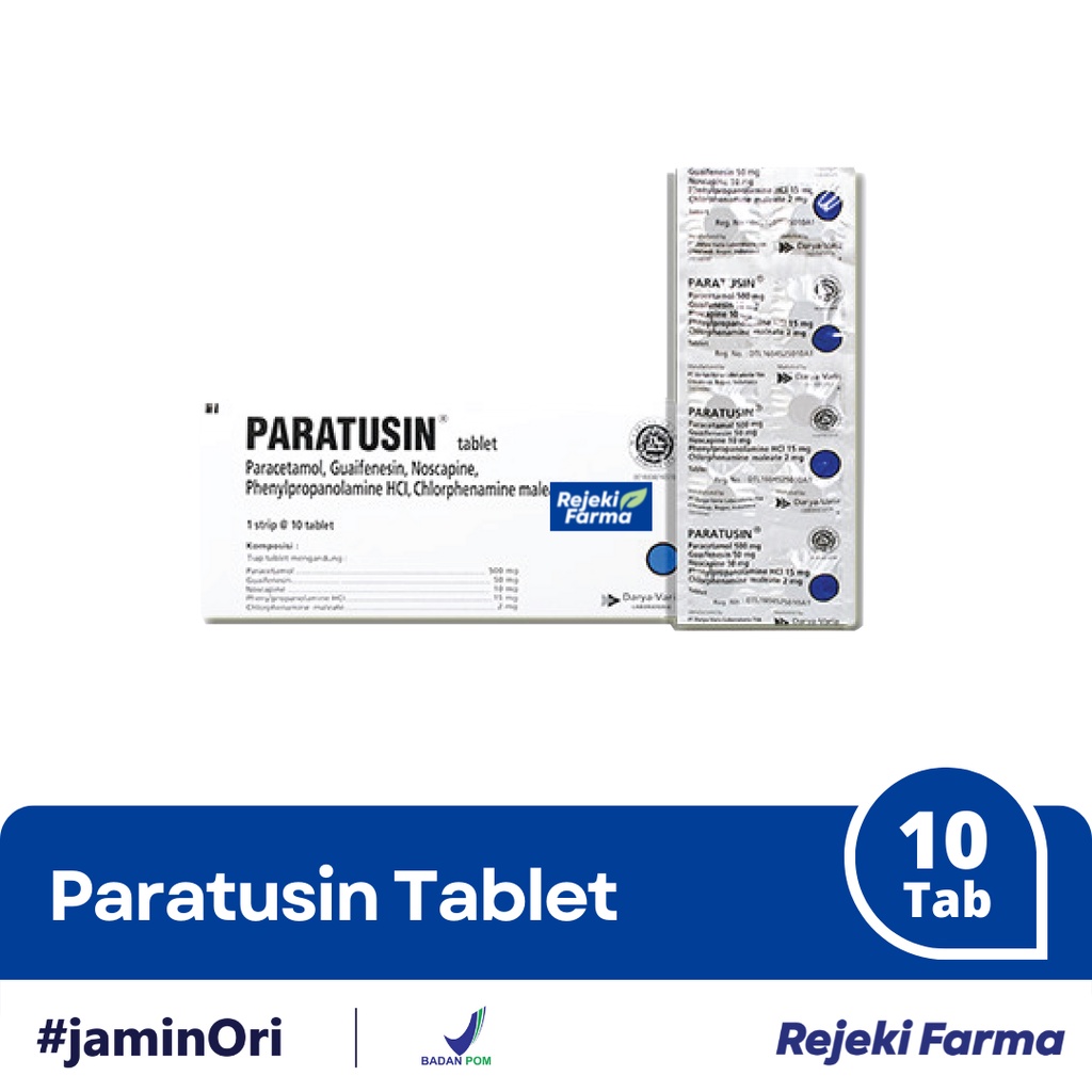 Jual Paratusin Tablet 1 Strip isi 10 Tab - Obat Flu, Demam, Pilek ...