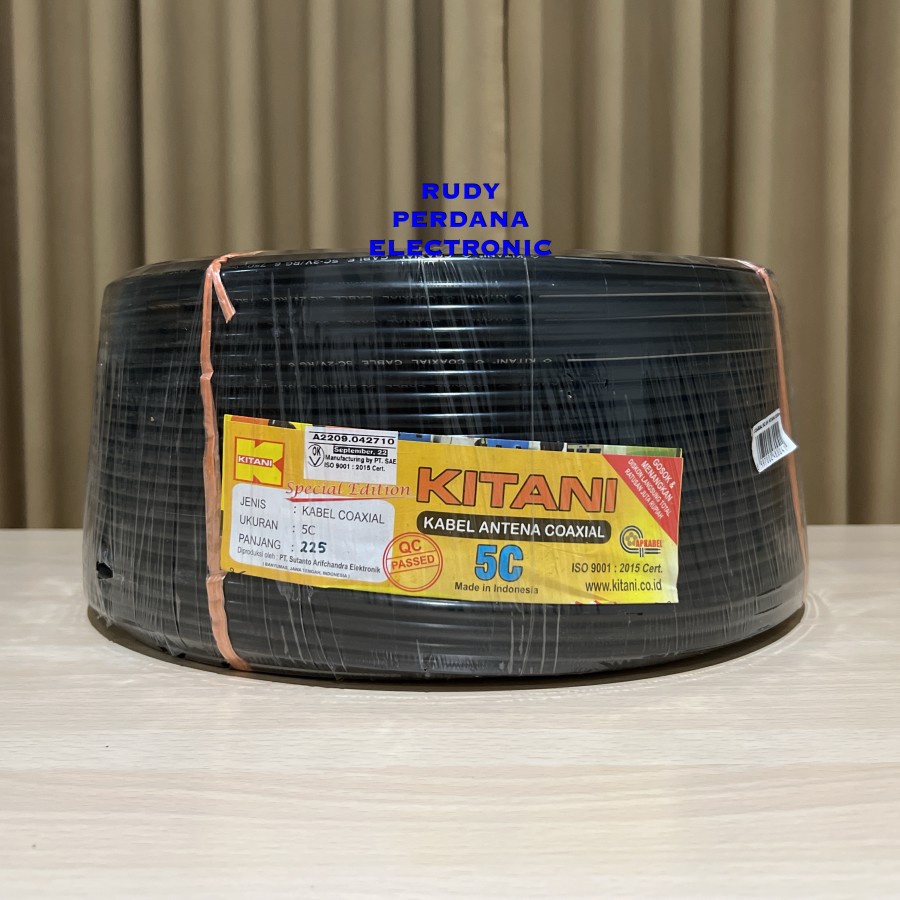 Jual KABEL COAXIAL RG6 5C 2V TEMBAGA ANTENA TV TELEVISI DIGITAL KITANI | Shopee Indonesia