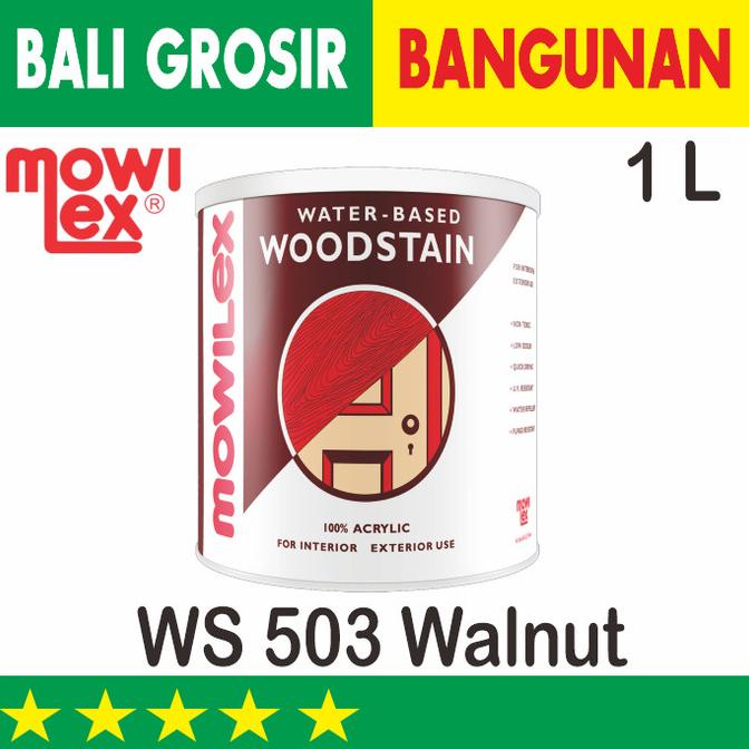 Jual MOWILEX WOODSTAIN 503 WALNUT WOOD STAIN PELAPIS KAYU WATER BASED | Shopee Indonesia