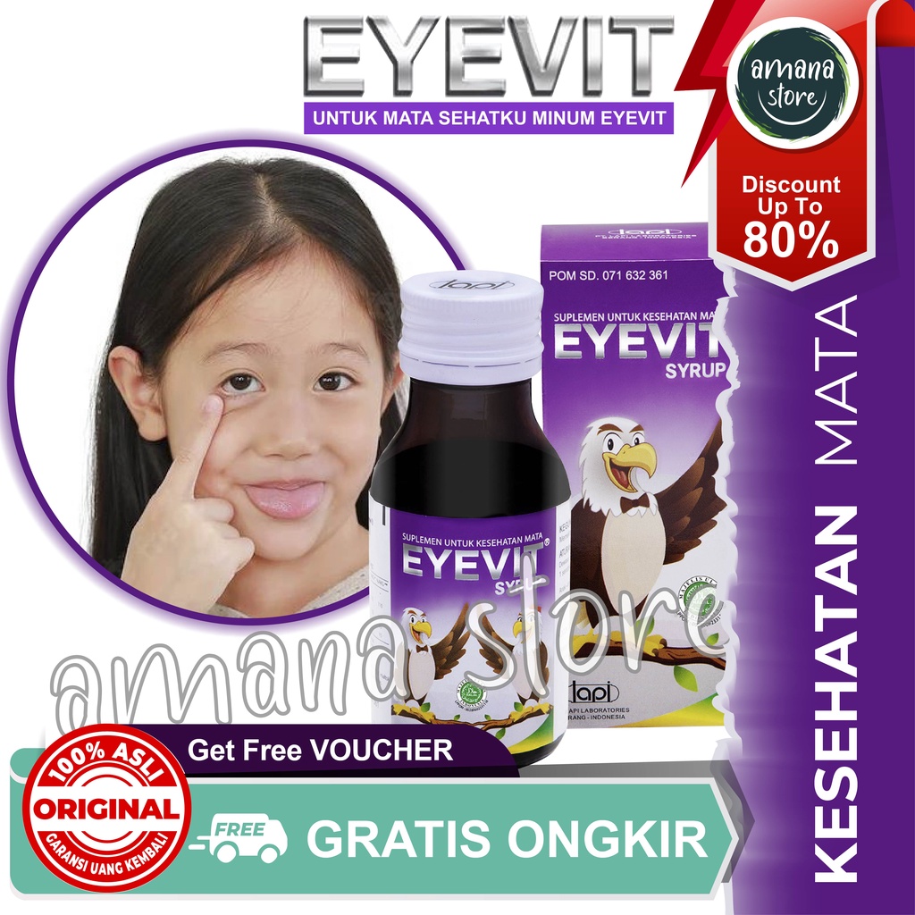 Jual Eyevit Obat Sakit Mata Minus Vitamin A Perawatan Mata Minus Dan Silinder Suplemen Mata ...
