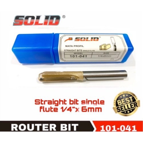 Jual SOLID 101-041 Mata Profil 1/4" x 6mm Router Trimmer Straight Lurus ...