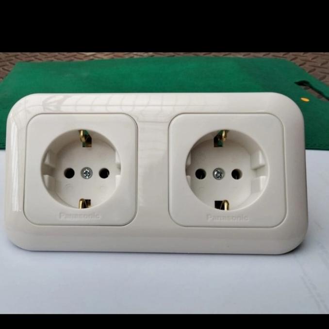 Jual Stop kontak Non CP 2 GANG WEJP 11322-7 White - Panasonic | Shopee ...