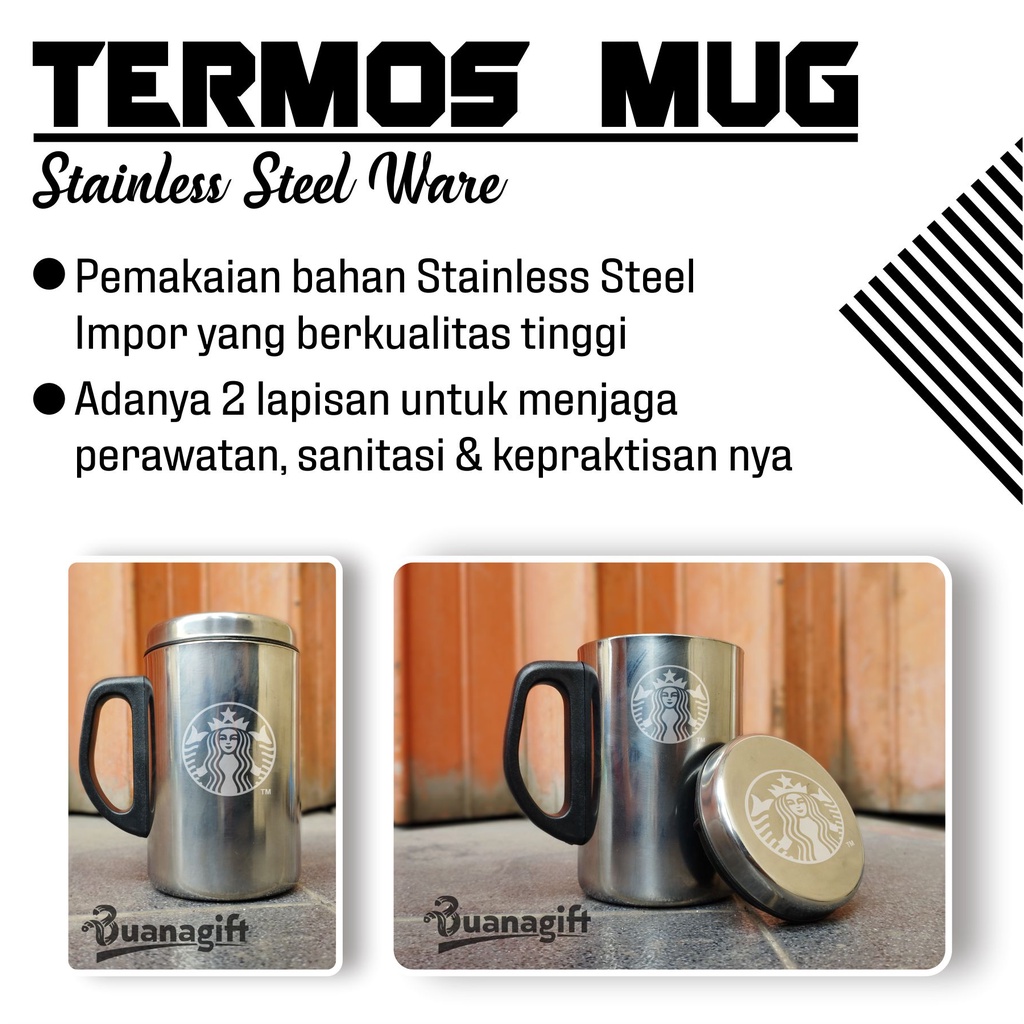Jual Buanagift - Termos Mug Stainless Steel 350 ml - Custom Grafir ...