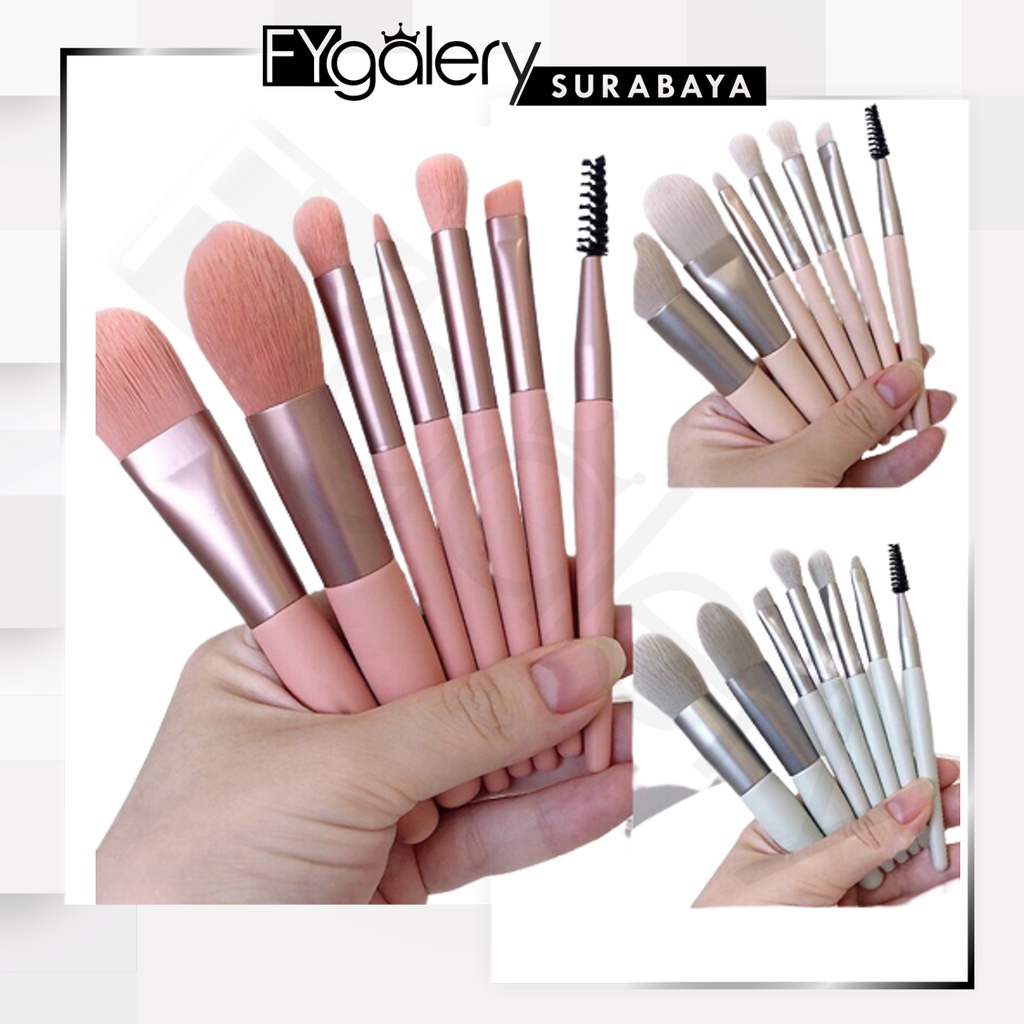 Jual Kuas Set 7 Kuas Make Up 7 In 1 Mini Travel Cosmetic Brush Make Up ...