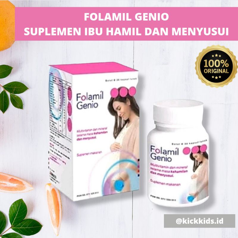 Jual Folamil genio 30 kapsul/Suplemen vitamin ibu hamil dan menyusui ...