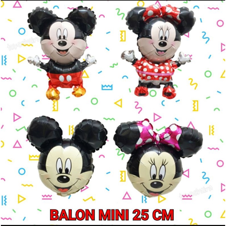Jual Balon Mini Mickey Minnie Mouse 25cm Balon Foil Karakter Bogor ...