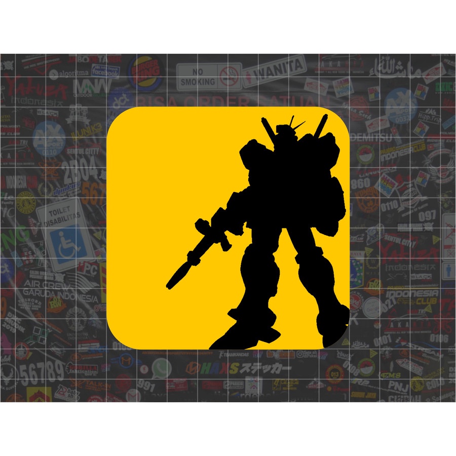 Jual Cutting Sticker Gundam Siluet V2 Ukuran 8 Cm Untuk Motor Mobil ...