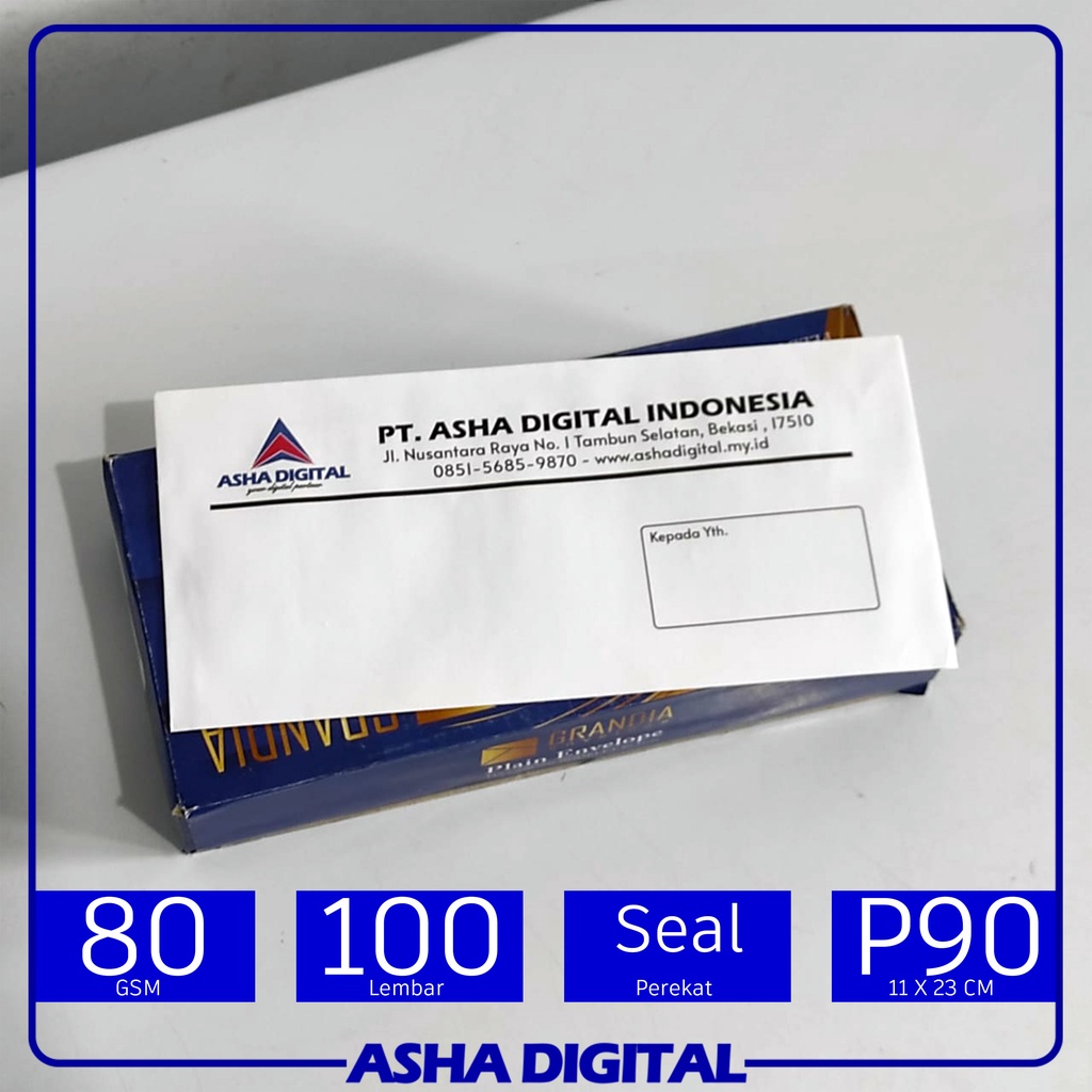Jual Amplop Surat Besar | Kop Surat | 11 x 23 cm | Custom Print | Asha ...