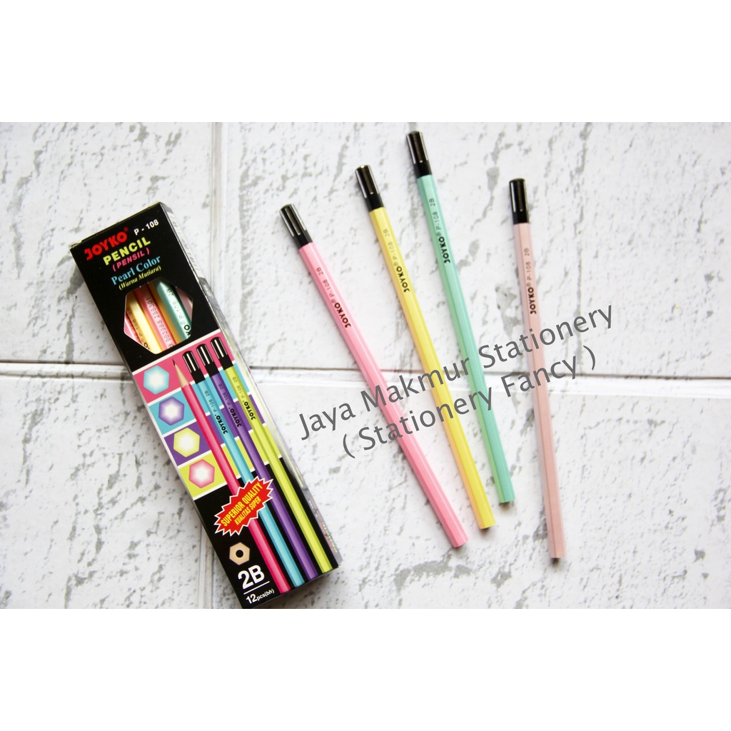 Jual Pensil 2B Joyko P-108 (Pearl Color) | Shopee Indonesia