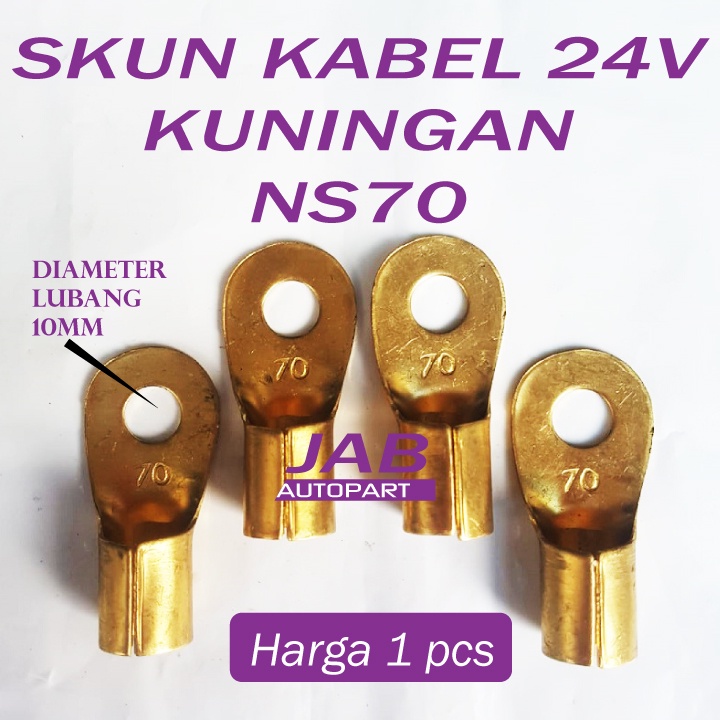 Jual Terminal Skun Klem Mobil Lug Kabel Cable Aki Accu Kuningan Asli ...