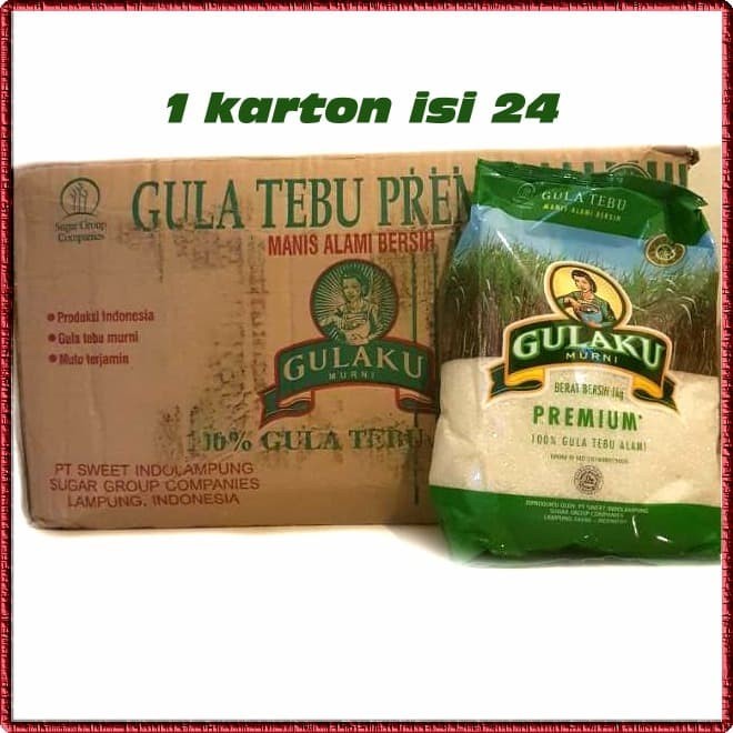 Jual GULAKU [1 Karton = 24 pcs × 1Kg] gula pasir premium gula tebu ...