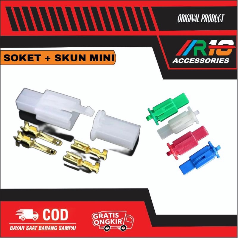 Jual SOKET PIN MINI 2 PIN 3 PIN 4 PIN 6 PIN 9 PIN DAN SKUN | Shopee ...