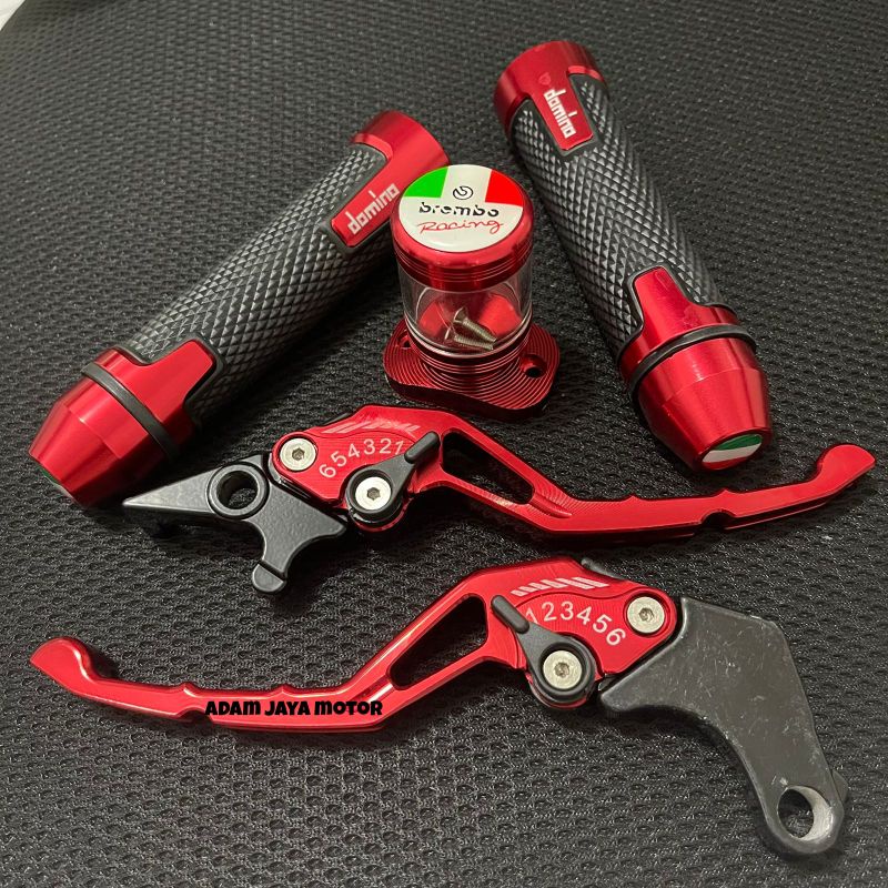 Jual Paket 3in1 / Handgrip CNC model Rizoma + Handle rem CNC + Tutup ...