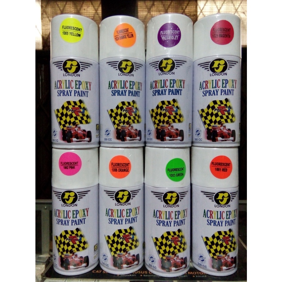 Jual cat semprot rj 300cc fluorescent scotlite stabilo warna nyala bkn samurai diton pilox pilok ...