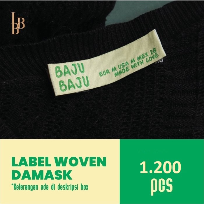 Jual ( 7x2 ) Label Baju Custom Woven Murah Terjangkau 1.200pcs / 1 ...