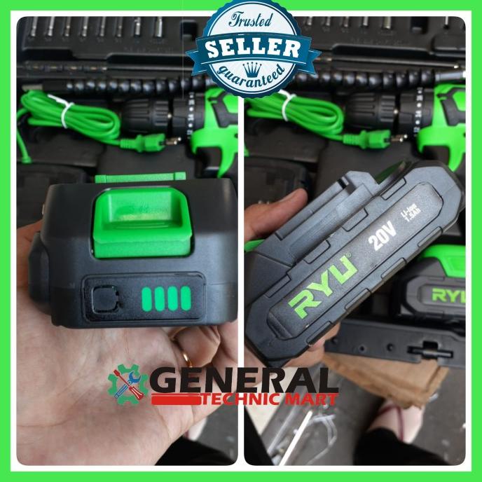Jual Cordless Impact Drill Ryu Rci20V / Rci 20V Mesin Bor Baterai Ryu ...