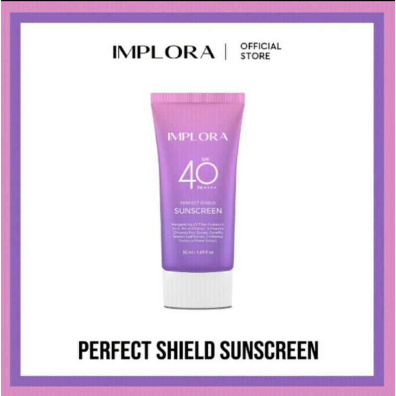 Jual IMPLORA Perfect Shield Sunscreen SPF40 PA++++ 50ml | Shopee Indonesia