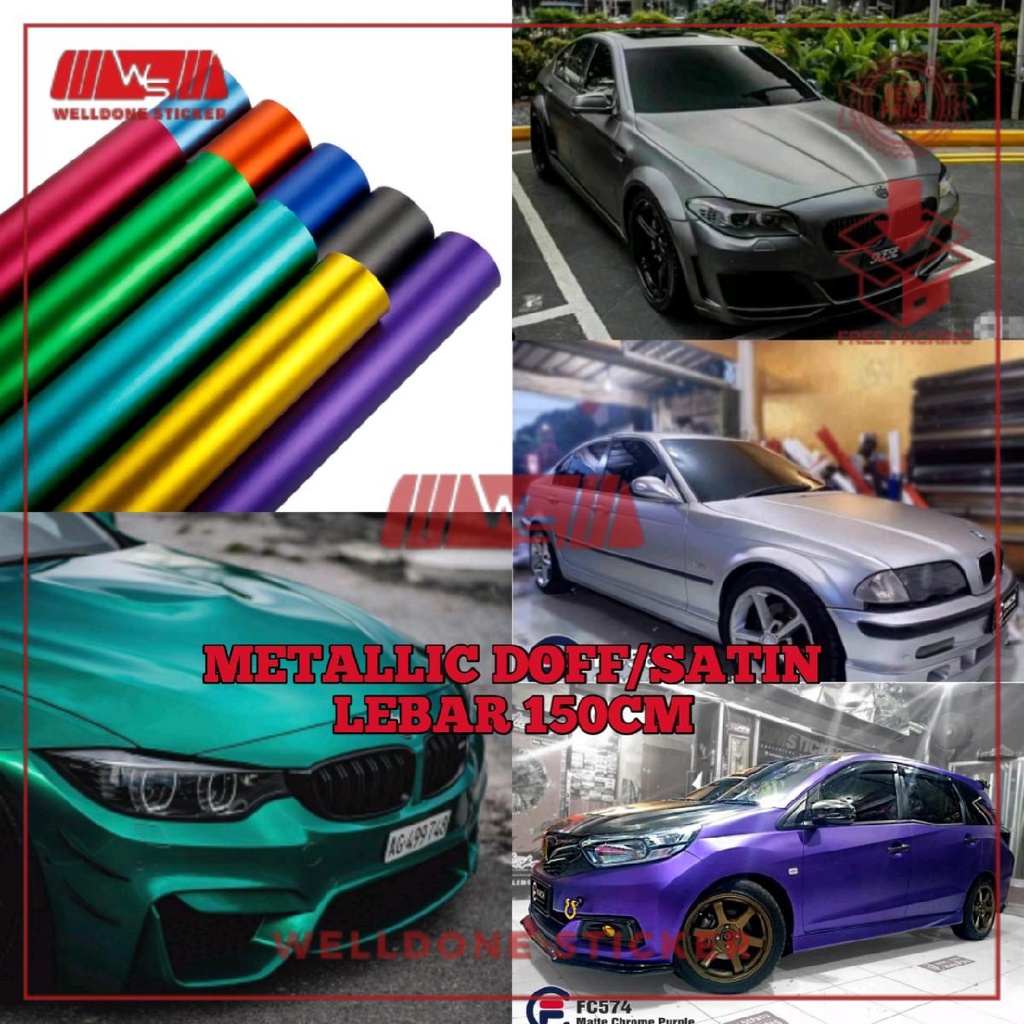 Jual STIKER SKOTLET MOBIL/MOTOR METALLIC DOFF/CHROME DOFF/SATIN LEBAR ...