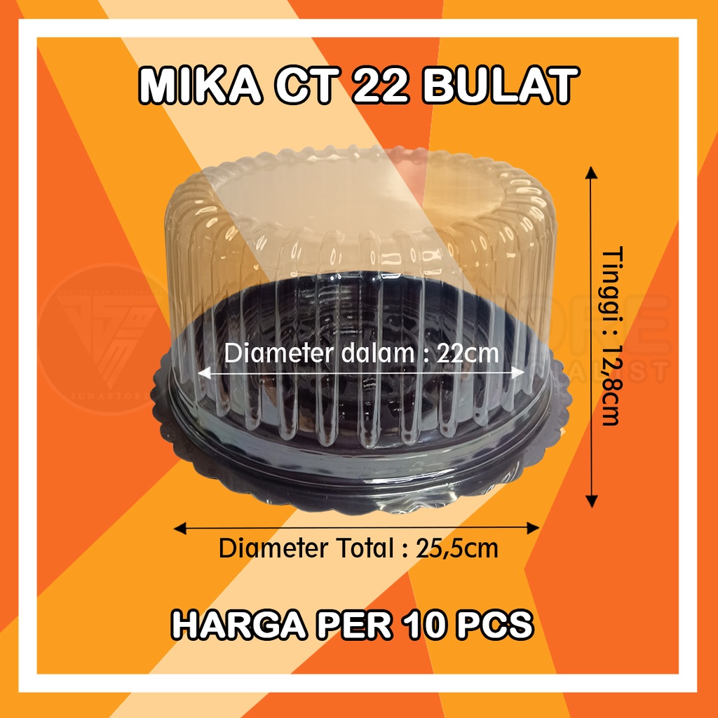 Jual Mika CT-22 bulat alas cokelat + tutup (10pcs) | Shopee Indonesia
