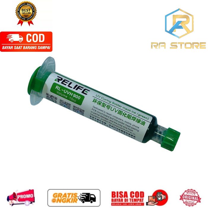 Jual CAT PCB RELIFE CC UV CURING SOLDER MASK - GREEN RL-UVH9 PELINDUNG ...