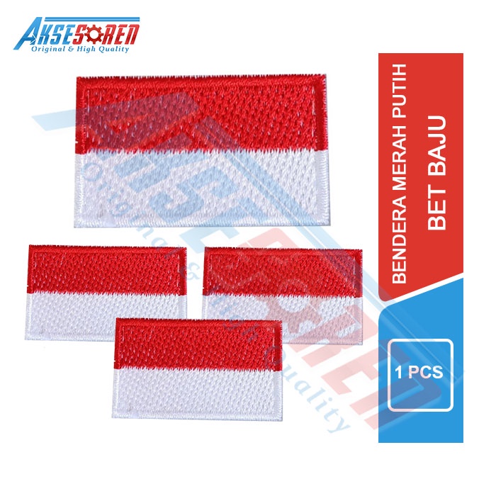 Jual Bet Bendera Merah Putih Bordir / Perlengkapan Sekolah / Atribut ...