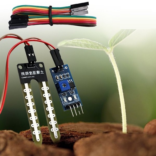 Jual Kit Soil Moisture Sensor Soil Hygrometer Detection Module ( Modul ...