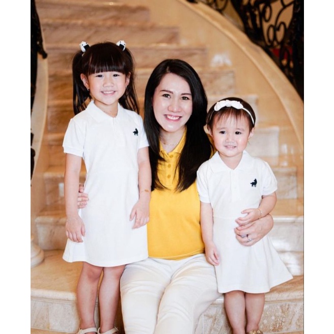 Jual LITTLE WARREN Baju Polo Dress Anak Premium Putih ( Kaos Kerah Anak ...