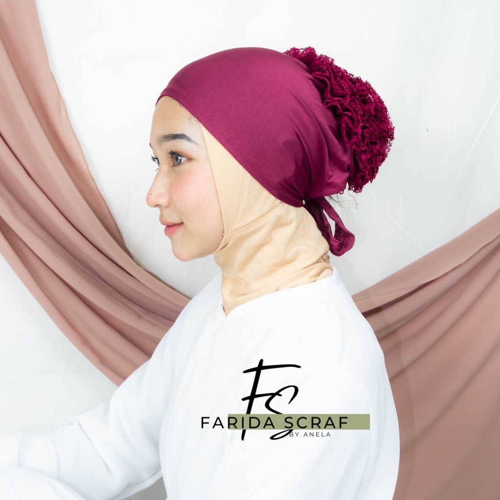 Jual Inner Hijab Turki Cepol Renda Brukat Jumbo Premium || Daleman ...