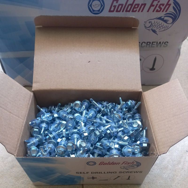 Jual 500 pcs baut drilling 12x20 GOLDEN FISH, baut galvalum, baut baja ...