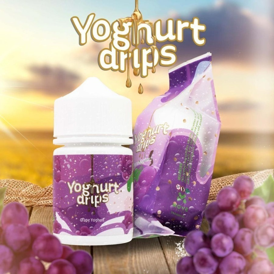 Jual YOGHURT DRIPS V3 60ML LIQUID YOGHURT DRIPS GRAPE YOGHURT FREEBASE ...