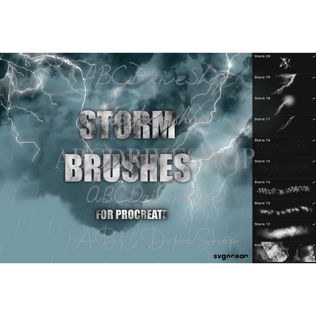 Jual Procreate Brush - Storm & Lightning Procreate Brushes | Shopee Indonesia