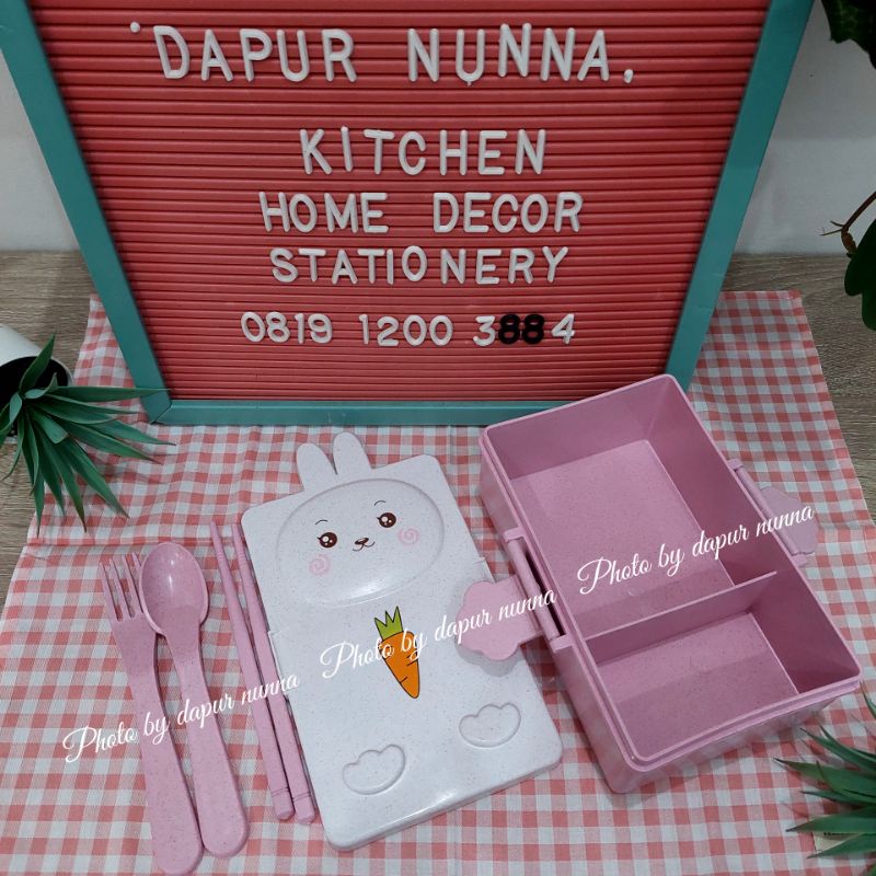 Jual DAPUR NUNNA ANEKA LUNCH BOX ANAK COSTUM NAMA | LUNCH BOX UNGU ...