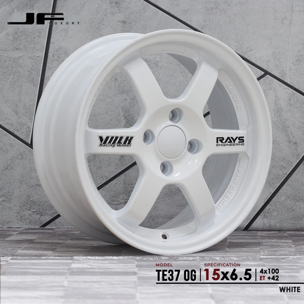 Jual Velg Mobil Ring 15 TE37 OG WHITE 4H 100 E.42 | Shopee Indonesia