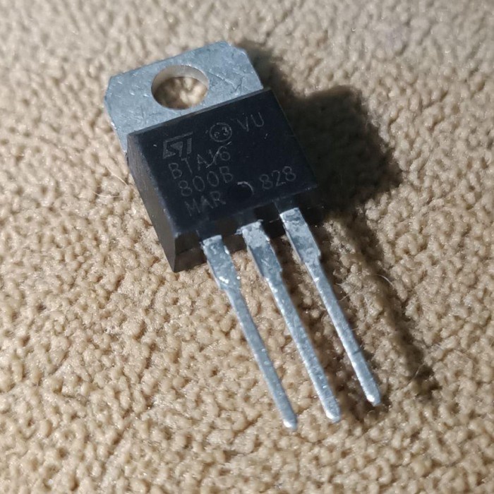Jual BTA16-800B BTA16 800BWRG BTA16 800 TRIAC 16 Amp 800V TO220 New ...