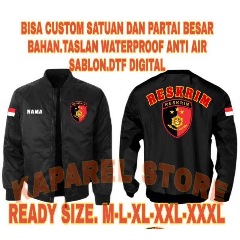 Jual Jaket Bomber Reskrim Polisi / Bomber Reskrim Reserse Kriminal Logo ...
