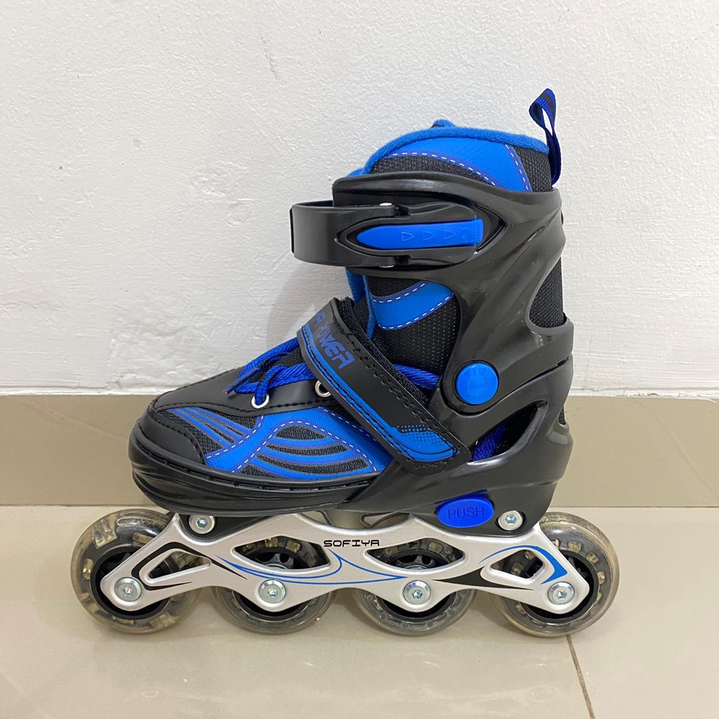 Jual Sepatu roda lampu Inline Skate Bajaj Sofiya power Ban Karet Sepatu ...