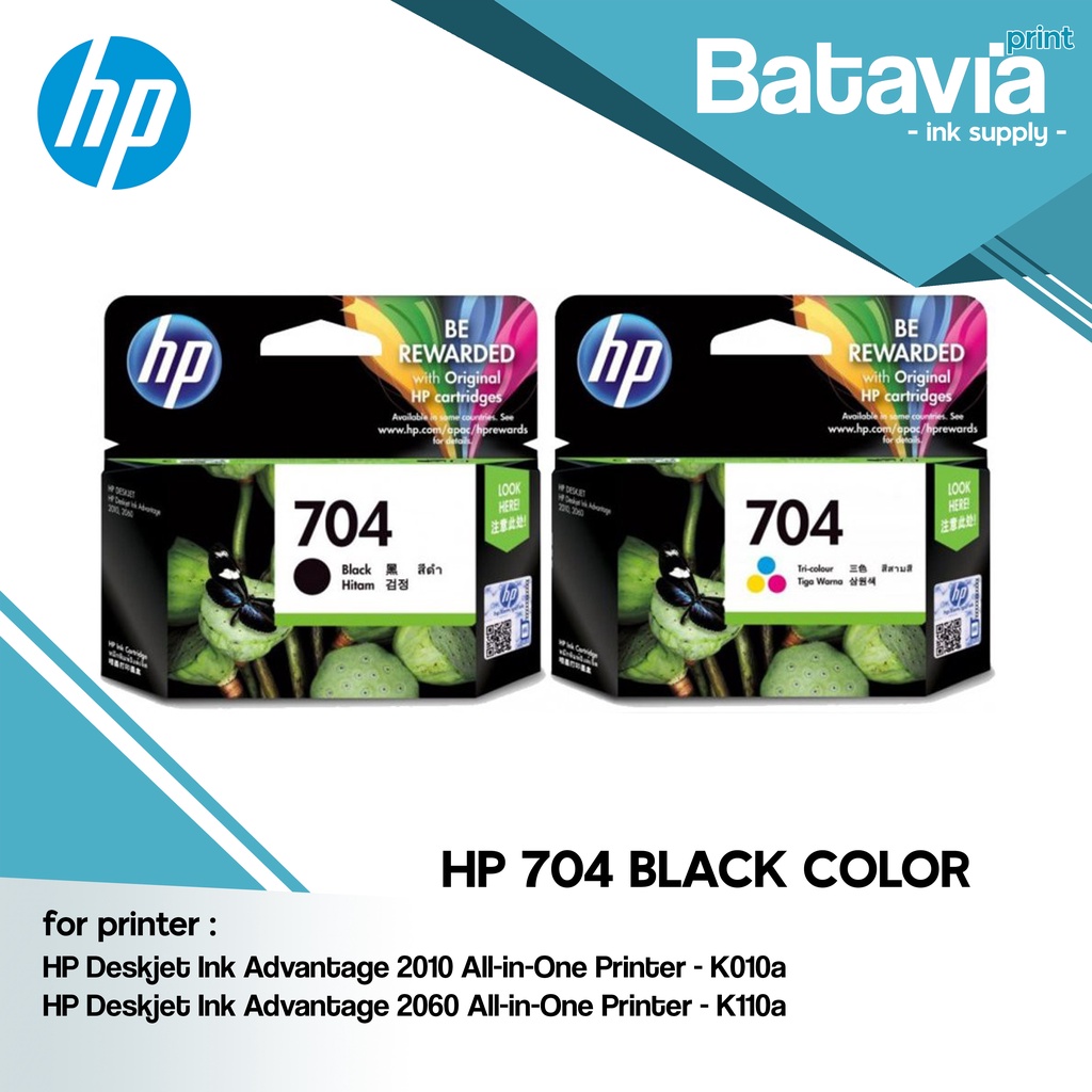 Jual TINTA CARTRIDGE HP 704 BLACK COLOR ORIGINAL | Shopee Indonesia